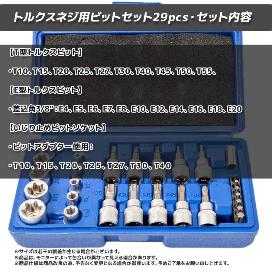トルクスネジ用ビットセット 29pcs いじり止め E型 T型 分解 星型 :a1162400:エターナルチャーム - 通販 - Yahoo!ショッピング