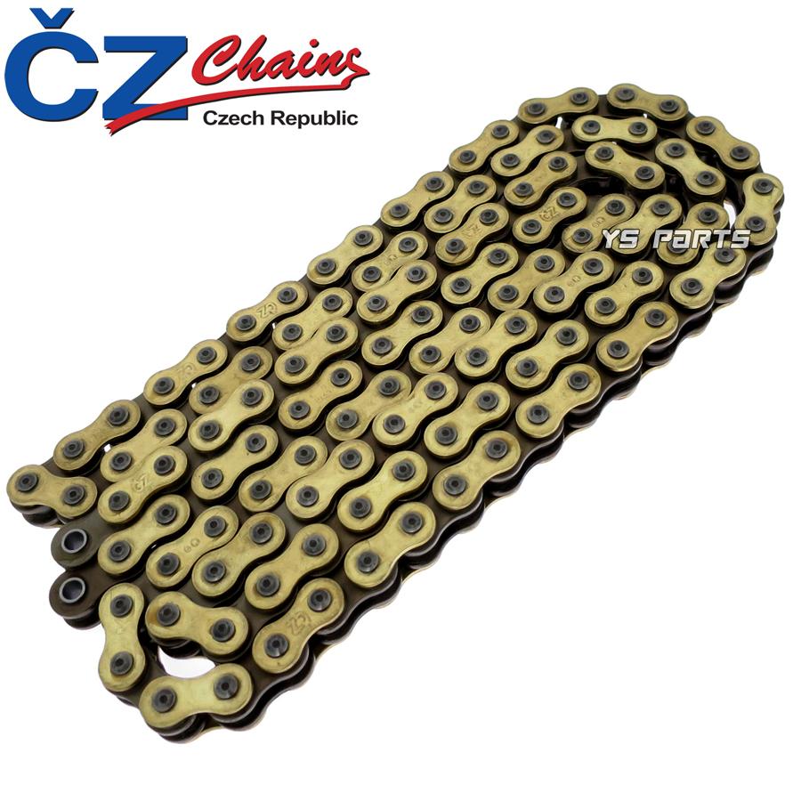 [正規品]CZ Oリングゴールドチェーン520-120L RMX250ST/SG250グース250/ST250/Vストローム250/ジクサー/ボルティ/ウルフ250/DR350SE ...