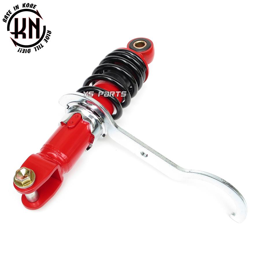 【エンジンスワップにも】KNローダウンリアショック220mm黒赤レッツ2[CA1PA/CA1KA]レッツ4[CA41A/CA43A/CA45A/CA46A]等流用[5段階堅さ調整/10mm変換 ...