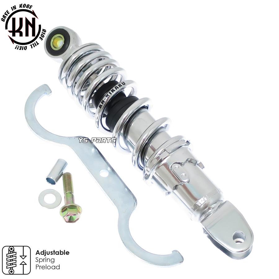 新品 KNローダウンリアショック230mm銀アドレスV50 CA1CB アドレスVチューン CA1FA CA1FB 等流用 5段階プリロード調整 10mm変換カラー付 : YS PARTS ...