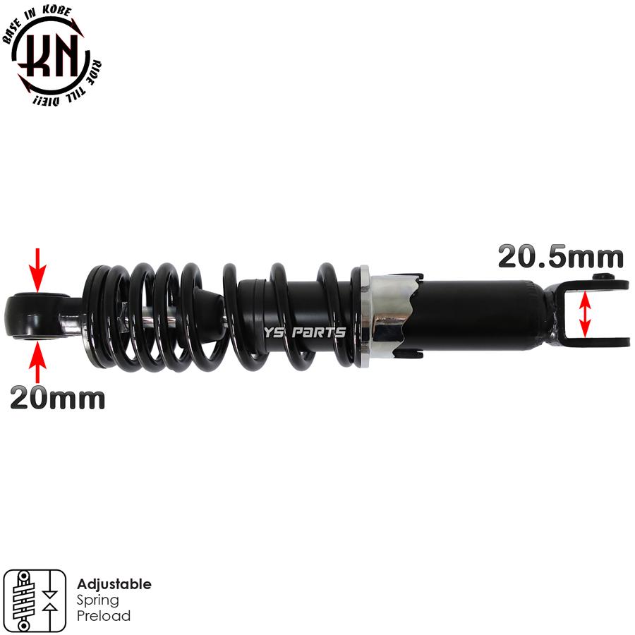 KNツインダンパーリヤサス リアショック黒265mmディオ AF18 クレアスクーピー AF55 トゥデイ AF61 AF67 4stディオ AF62AF68 ジョルノAF70 : YS ...