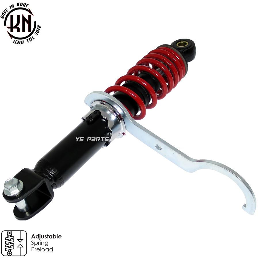 ツインダンパー KNリヤサス リアショック赤黒265mm JOG90 ジョグ90 3WF アクシス90 3VR グランドアクシス SB01J SB06J 等の車高ダウンに : YS PARTS ...