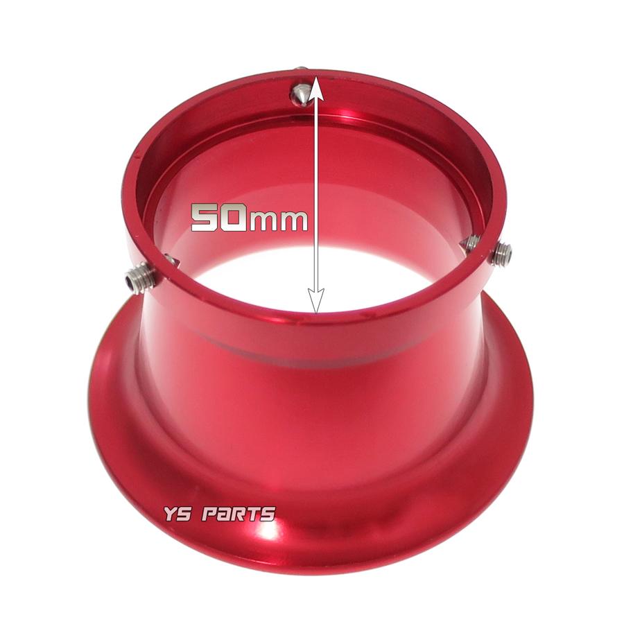 [アルミCNC]エアーファンネル50mm[グレー]PWKビッグキャブ用Gダッシュ/ジョルノ/リード50/ジュリオ/DJ1-RR/スタンドアップタクト/リード100 : YS PARTS ...