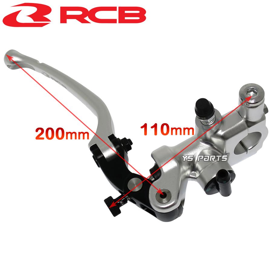 [正規品]RCB鍛造ラジアルマスターシリンダー14mm銀[10mmロング]KLX125/KLX250/KDX220/KDX250/ZZR250/Z250/エストレヤ等[ブレーキスイッチ付 ...