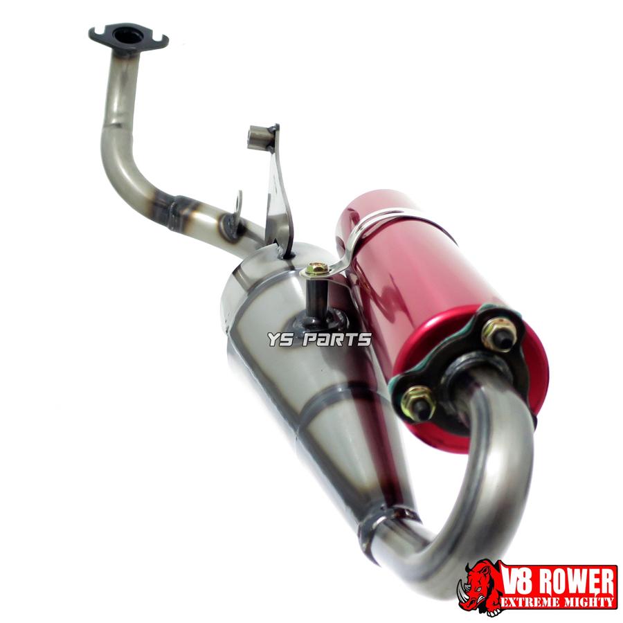 68cc〜ボアアップ対応 V8レーシングチャンバー赤 Live Dio ライブディオJ ライブディオST ライブディオSR ライブディオZX ライブディオチェスタ AF34 AF35 : YS ...