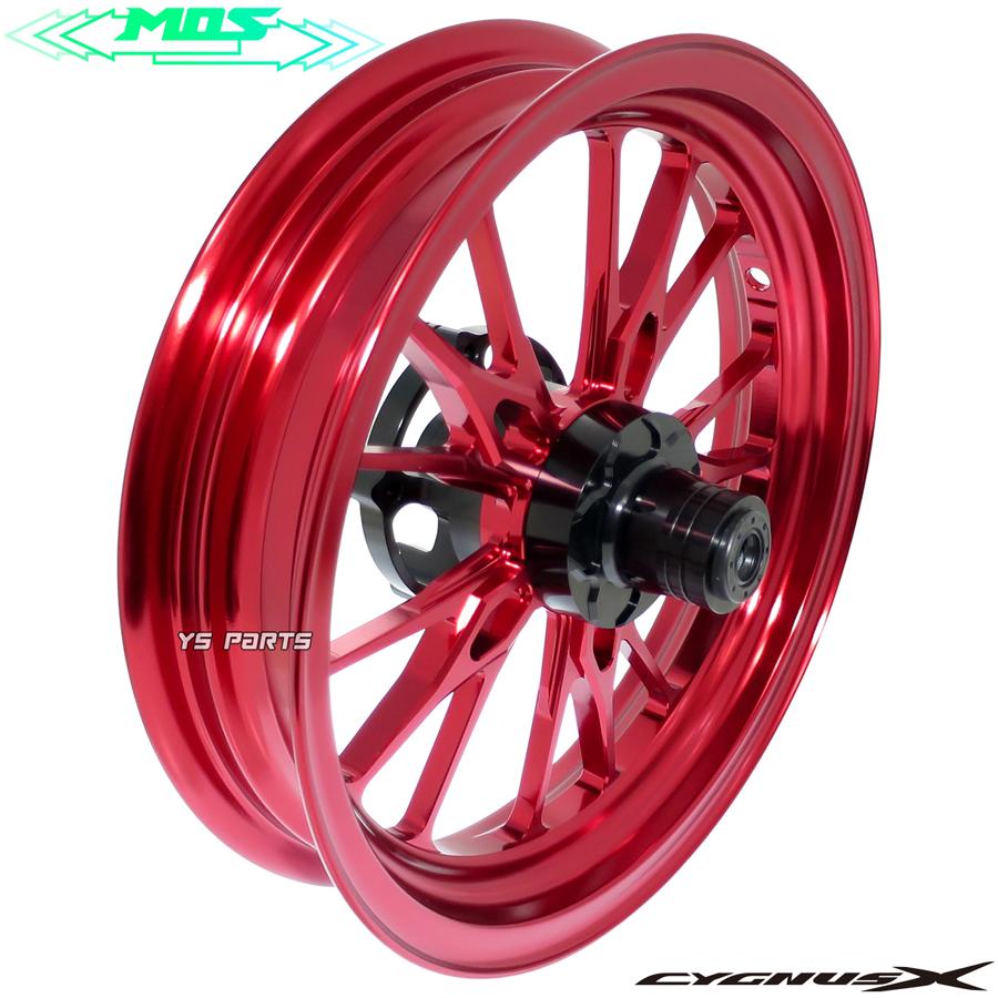 [NEWデザイン]MOS XR-15 鍛造ホイール前後セット2型ビーウィズ125/BWS125[BG1]2型BWS R/BWSR[2JS]リアディスク車両 赤[ベアリング圧入済] : YS ...