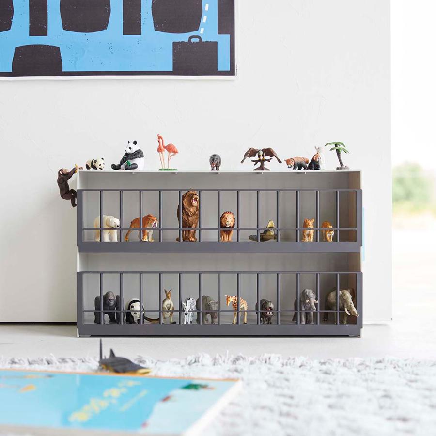 恐竜＆アニマル収納ケージ タワー ワイド 2段 :ymzk1168:レトロおしゃれ雑貨家具のプリズム - 通販 - Yahoo!ショッピング
