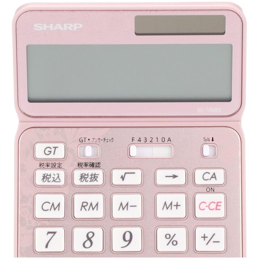 シャープ 電卓50周年記念モデル ナイスサイズモデル ピンク おしゃれ 12桁 簿記 高級 文具 大きい EL-VN82-PX 激安価格と即納で通信販売