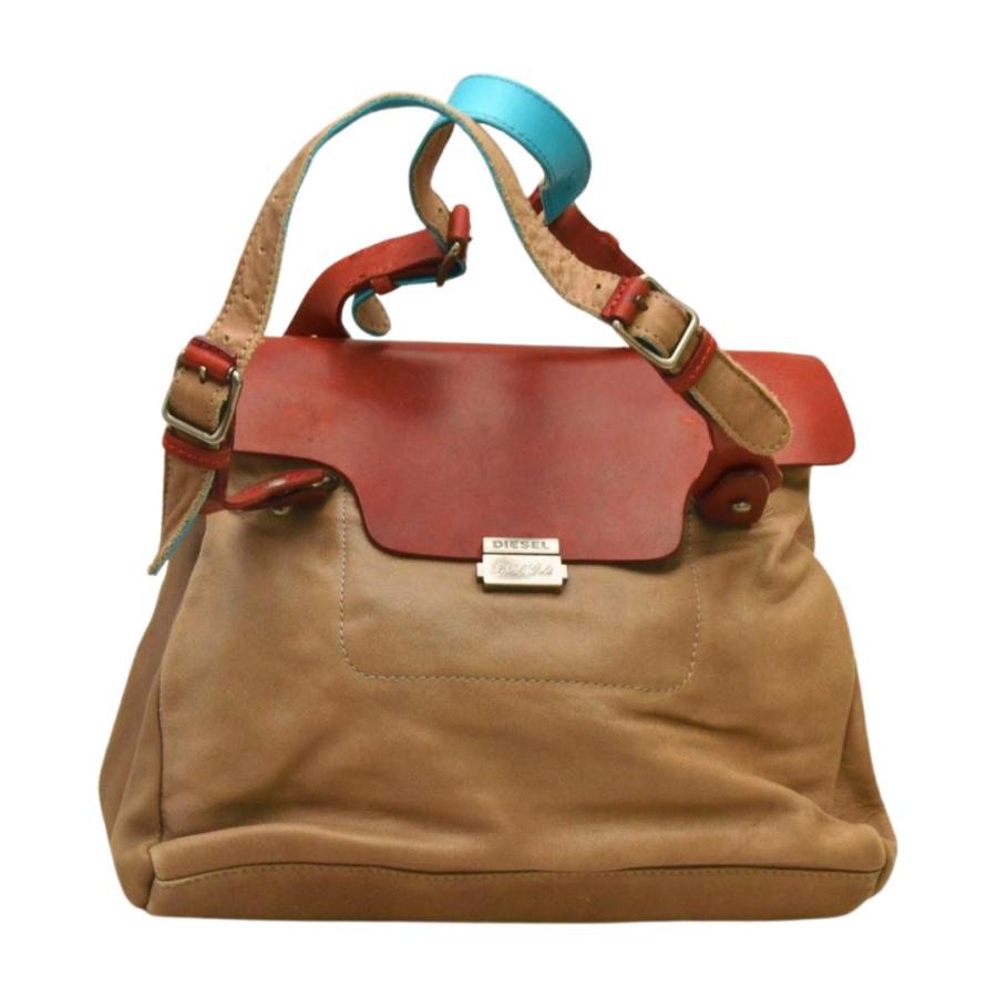 DIESEL（ディーゼル） トートバッグ カバン 鞄 ブラウン / ベージュ 革 レザー レディース F-B6765 : TRIVANDRUM ...