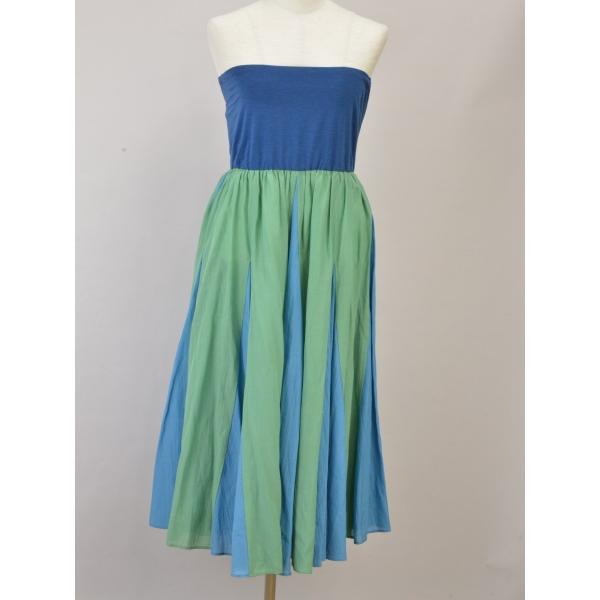 Sybilla シビラ PLAYA キャミ ワンピース 2WAY Mサイズ グリーン×ブルー レディース e_u F-L7859 : TRIVANDRUM - 通販 - Yahoo!ショッピング