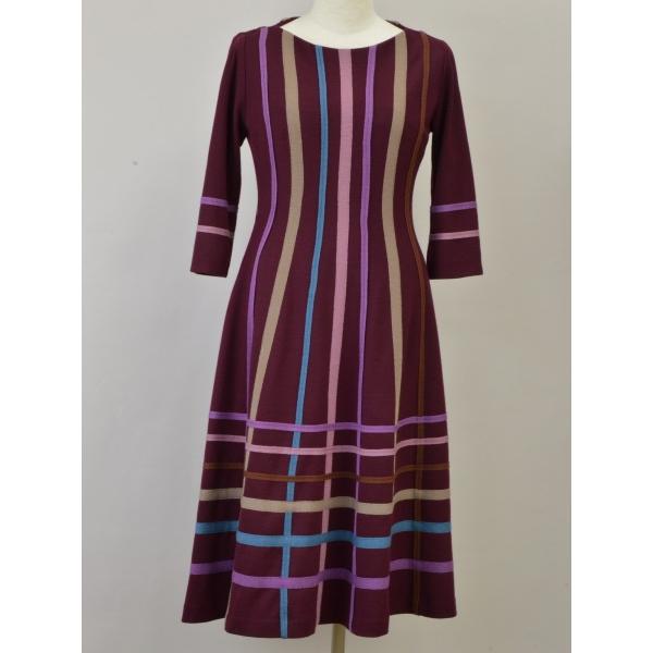 Sybilla シビラ ワンピース ボーダー ストライプ SSサイズ ワインレッド レディース e_u F-L7862 : TRIVANDRUM - 通販 - Yahoo!ショッピング