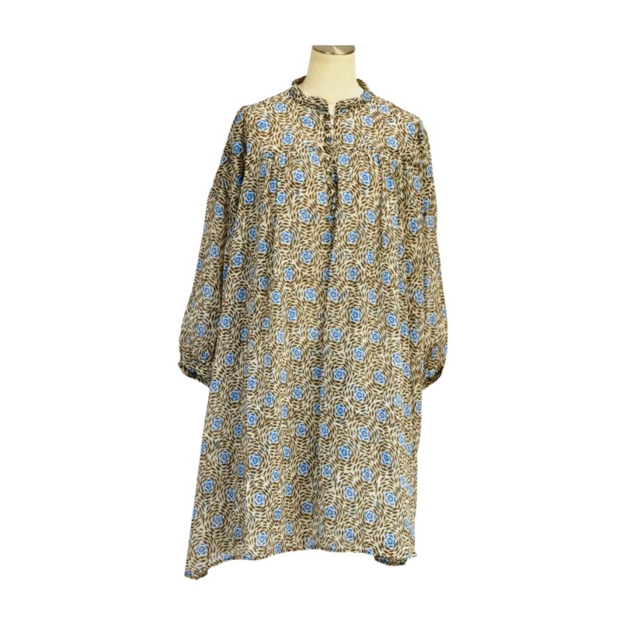 kuskus クスクス 花柄 ワンピース 2サイズ ブラック×ホワイト×ブルー レディース j_p s_z F-M7775 : TRIVANDRUM - 通販 - Yahoo!ショッピング