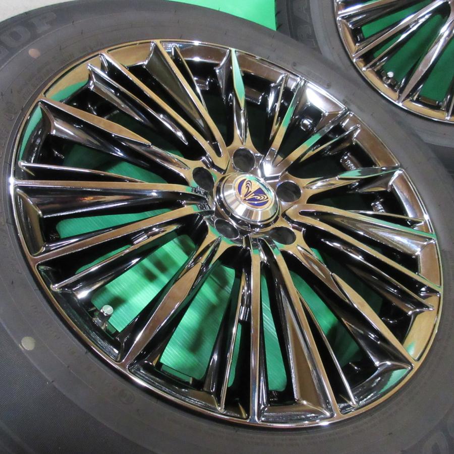 RAYS RAV4 225/60R18 夏タイヤ 60%-70%山 DUNLOP GRANDTREK PT30 4本 VERSUS VOUGE 5穴PCD114.3 7J +42 ハリアー ...