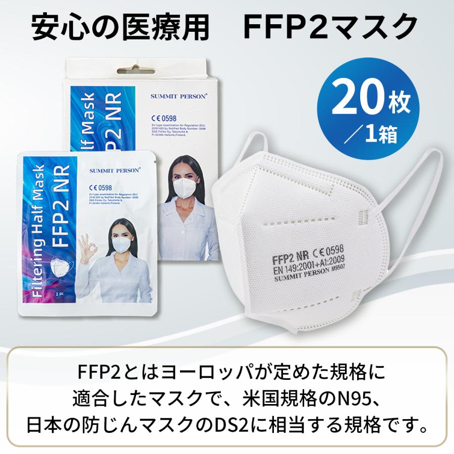 N95 マスク 医療用 FFP2 NIOSH 耳掛け 20枚 個包装 不織布 コロナ :N95Mask1:YSK商店 - 通販 - Yahoo!ショッピング