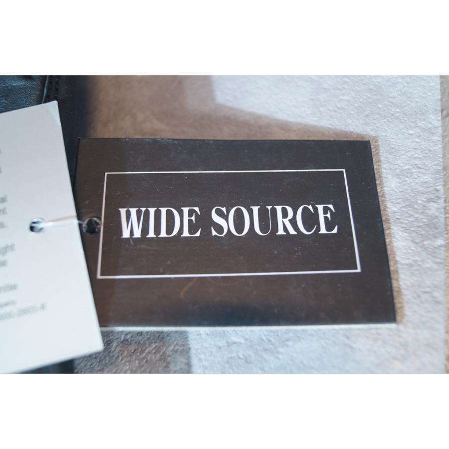 WIDE SOURCE シンプルレザーグローブ 黒 Lサイズ／No.BSG-7046 手長19cm/手周り21cm 未使用、展示品 左手親指 強めシワ : 湖西商店 ヤフー店 - 通販 ...