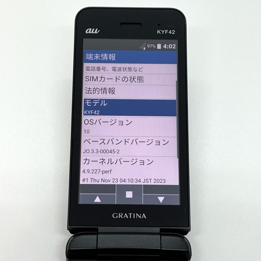 GRATINA KYF42 ブラック au SIMロック解除済 白ロム 4G LTE 携帯電話 ガラホ本体 送料無料 H06 :KYF42-H06:Mobile Store - 通販 ...