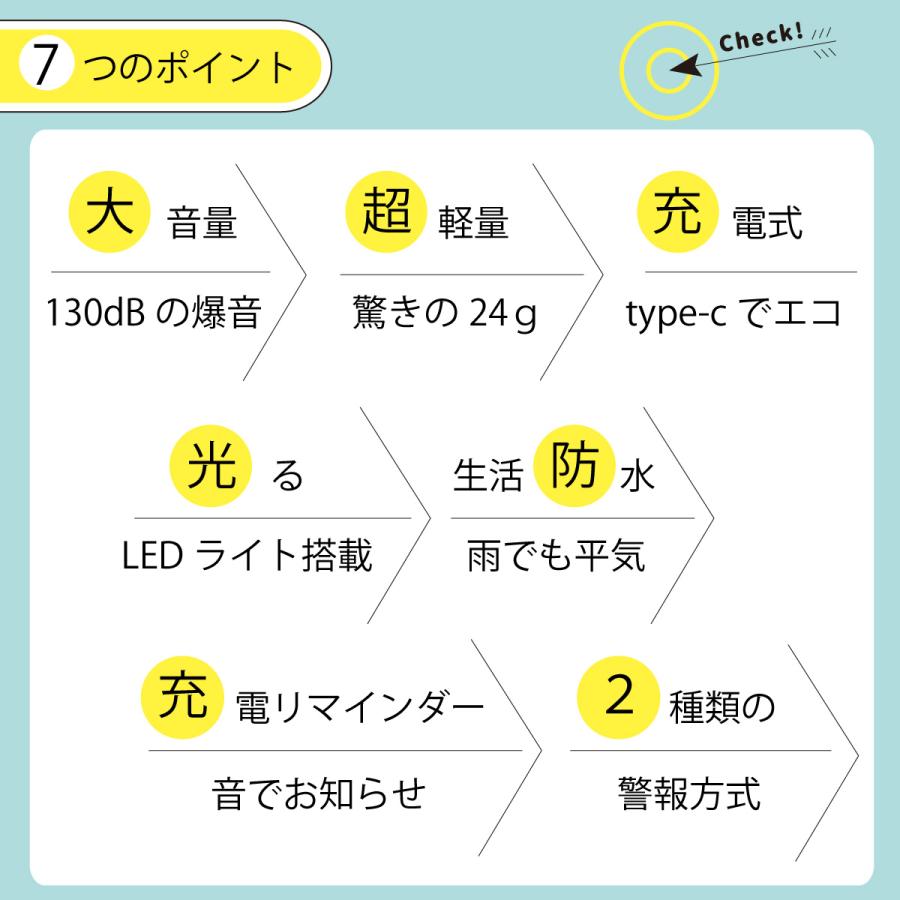 TOKAIZ公式【2点セット】防犯ブザー 子ども 充電式 130dB 大音量 ライト付き 防水 ランドセル キーホルダー 防犯グッズ 防犯対策 防災グッズ 護身用 小学生 子供 : 万通 ...