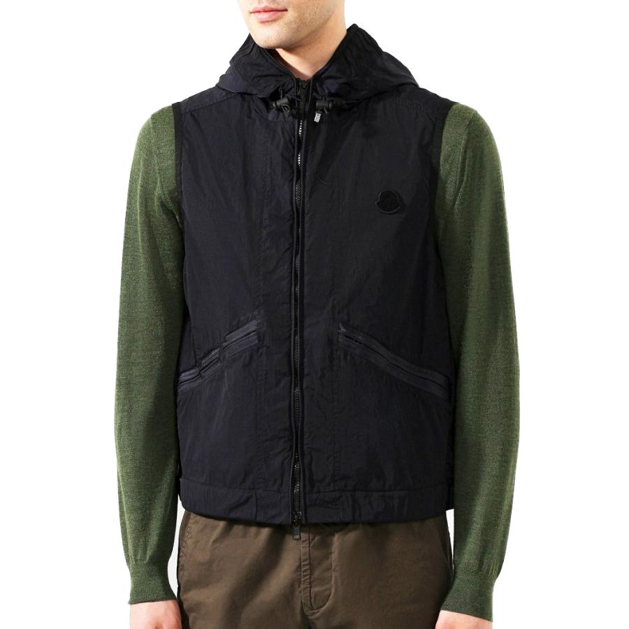 MONCLER（モンクレール） 送料無料 17 MONCLER 1A72160 53705 ネイビー TOUQUES ベスト ジレ size ...