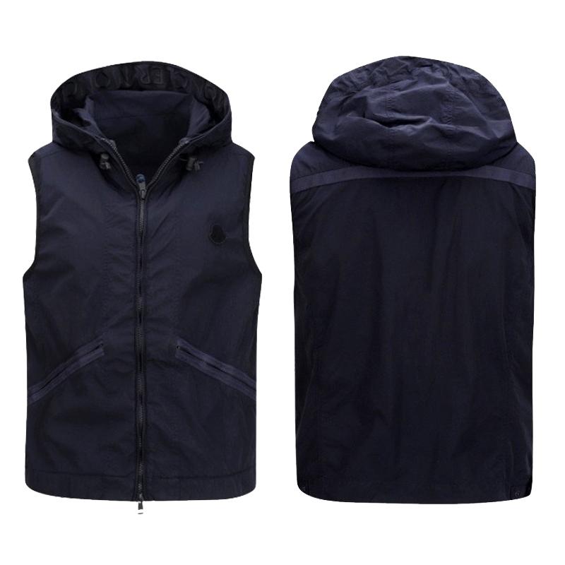 MONCLER（モンクレール） 送料無料 17 MONCLER 1A72160 53705 ネイビー TOUQUES ベスト ジレ size ...