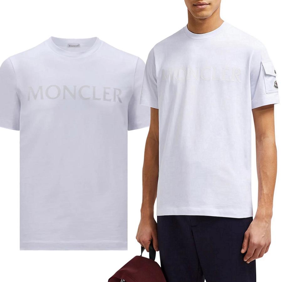 MONCLER 送料無料 219 モンクレール 8C00054 8390T ホワイト Tシャツ カットソー 半袖 size L : セレクトショップNEO Yahoo!店 - 通販 ...