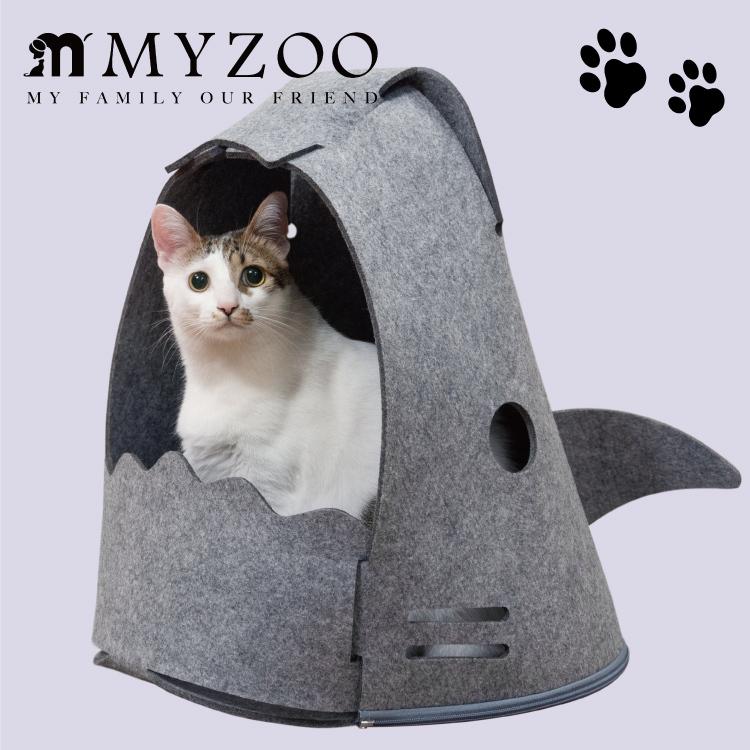 MYZOO マイズー MYZOO-NEKO SHAEK SHARK ネコシャーク サメ 鮫 猫用ベッド #猫 キャット ウォーク ステップ タワー ベット おしゃれ スタイリッシュ : パーツ ...