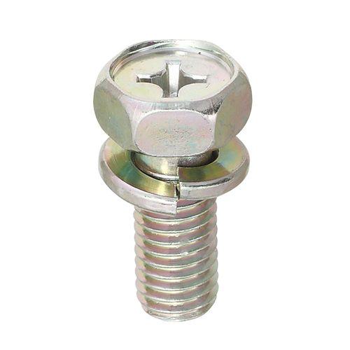 ばね座金組込み十字穴付六角アプセット 三価クロメート M5X15 【10本入】 八幡ねじ YAHATA : パーツEX - 通販 - Yahoo!ショッピング