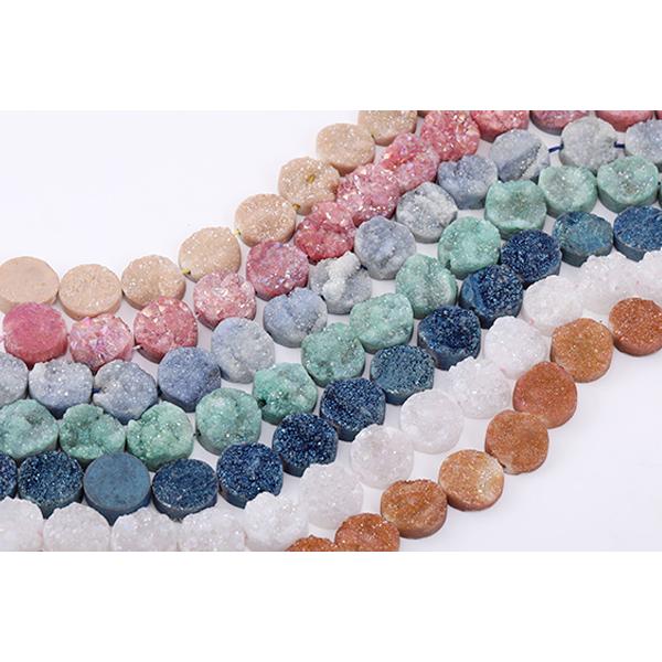 高品質天然石ビーズ アゲート コイン型（2ヶ） : n1877 : ビーズアンドパーツ - 通販 - Yahoo!ショッピング