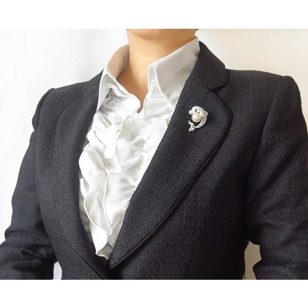 【ゆうパケット送料250円】ブローチ/パール＆きらきらラインストーン キュート 動物シリーズ br8☆猫 シルバー 卒業式 入学式 : 優美 ...