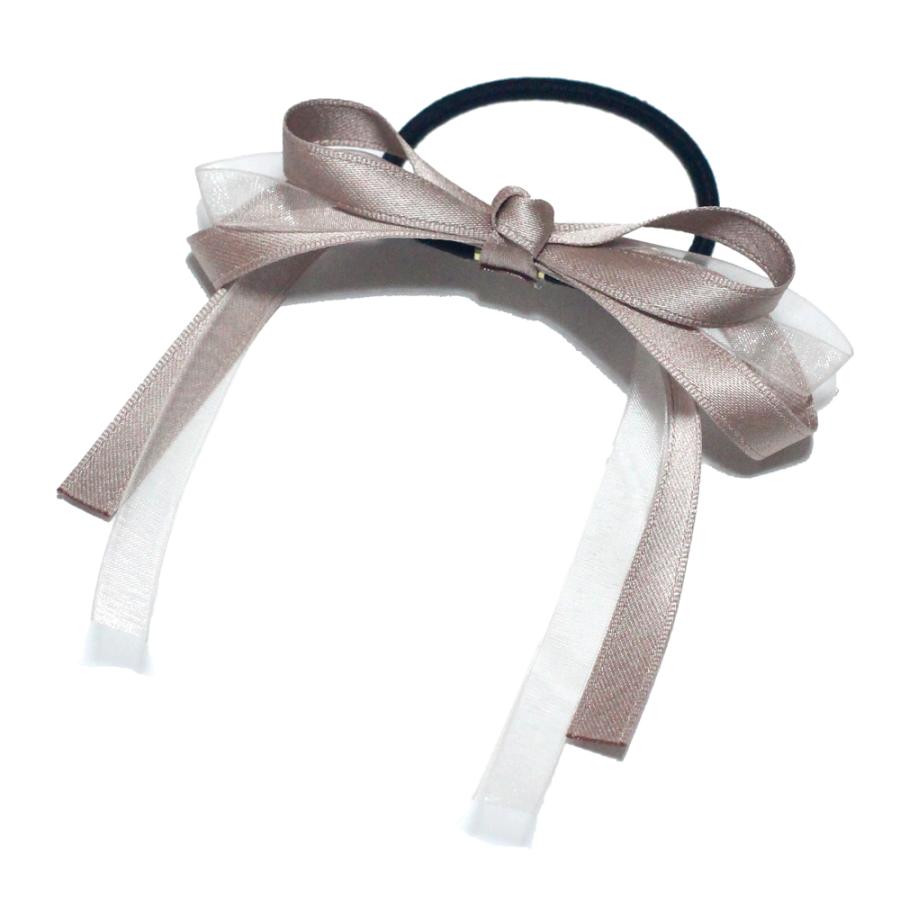 【ゆうパケットOK】ヘアゴム/ 上品 大人スタイル 華やか リボン g16☆ピンクブラウン ヘアポニー ヘアアクセサリー : 優美 accessory - 通販 - Yahoo!ショッピング