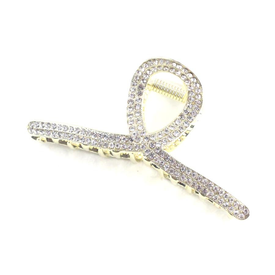 【定形外郵便OK290円】ヘアクリップ/きらきらラインストーン ミディアムサイズ バンスクリップ k191☆ループ : k191-1ro : 優美 accessory - 通販 - Yahoo ...