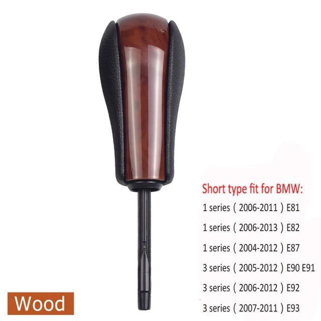 BMW E81 E82 E87 E90 E91 E93 E36 E38 E39 E46 Z4 Z3 E53 X5 X3 E6 ギア ノブ シフト カースタイリング 車種 Wood-Short ...