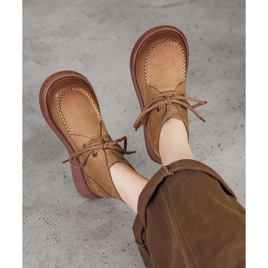 ブーツ 本革 牛革 レディース 滑りにくい ワラビーブーツ ショートブーツ 秋冬 厚底 コンフォート 健康 : yuhin - 通販 - Yahoo!ショッピング