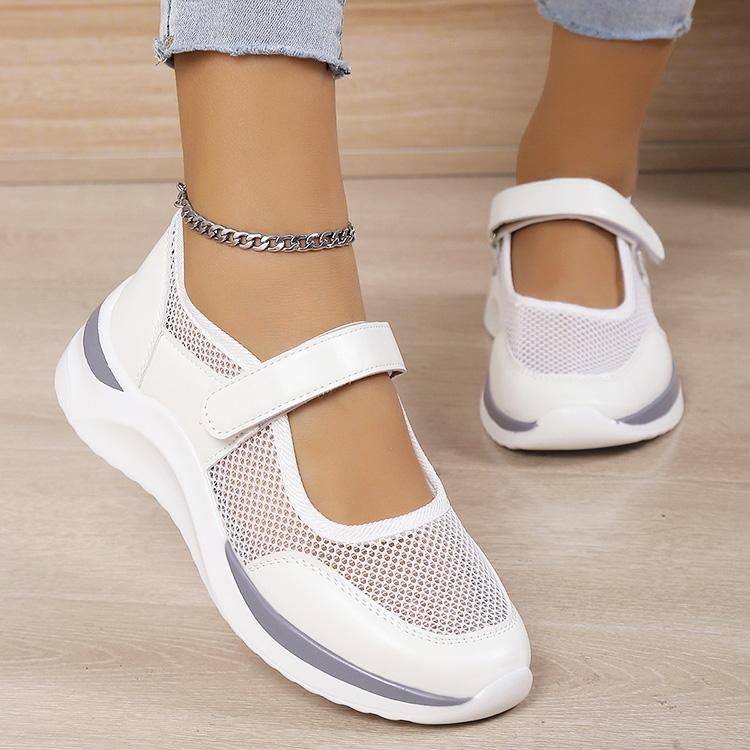 スニーカー レディース 厚底 介護シューズ 高齢者シューズ マジックテープ 通気性 柔軟性 軽量 メッシュ ママシューズ 疲れにくい 滑り止め お母さん 婦人靴 :1572222:yuhin ...