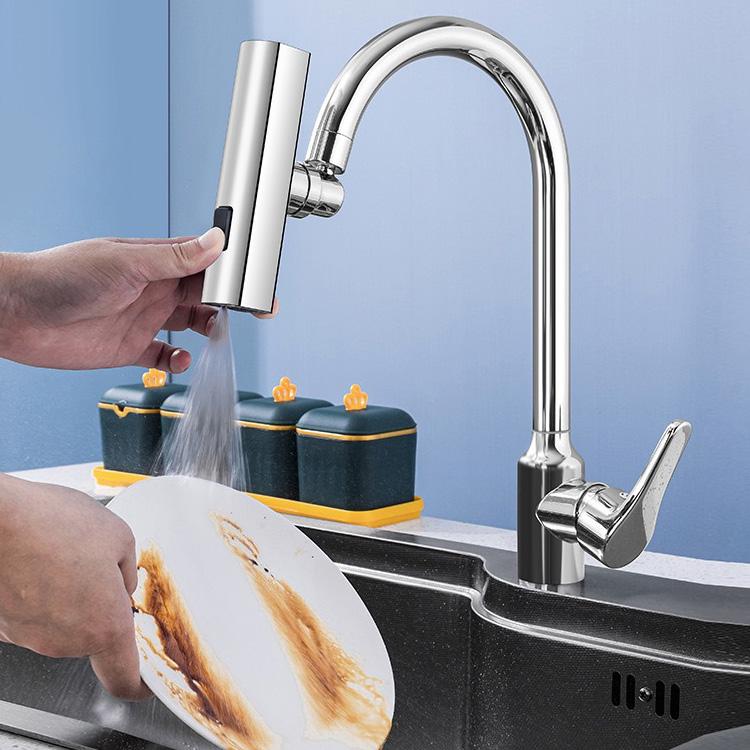 蛇口 シャワーヘッド 節水 キッチン シャワー 4種の出水モードに切替 360°回転蛇口 蛇口シャワー 取り換え キッチン 泡沫器 水栓 洗面所 台所 掃除 : e0693 : yuhin ...