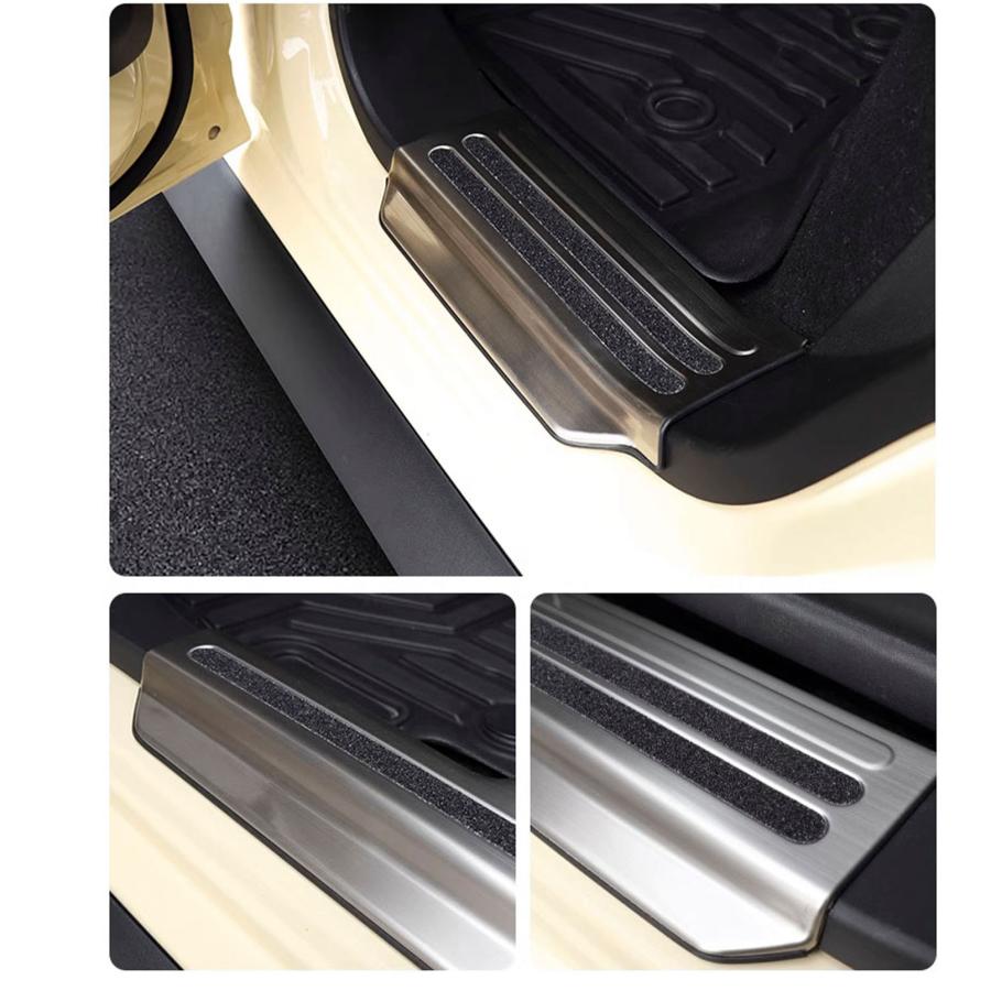 ジムニーノマド JC74 5ドア パーツ サイドステップ スカッフ キッキングプレート 保護 キズ防止 フロント・リアセット 4P 内装 カスタム アクセサリー : YUINAストア - 通販 ...