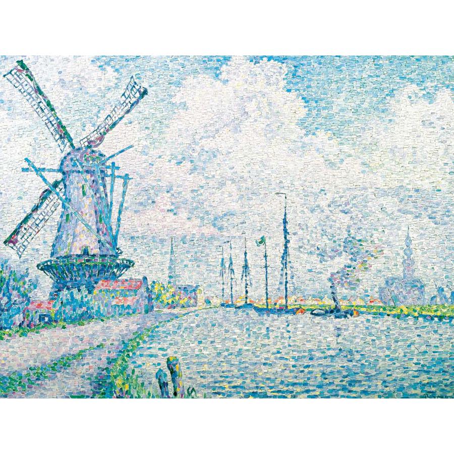 シニャック オーヴェルシーの運河 （F8サイズ）（紐・フック付） 約横61×縦49.5cm インテリアアート（額絵） 世界の名画 g5171 ...