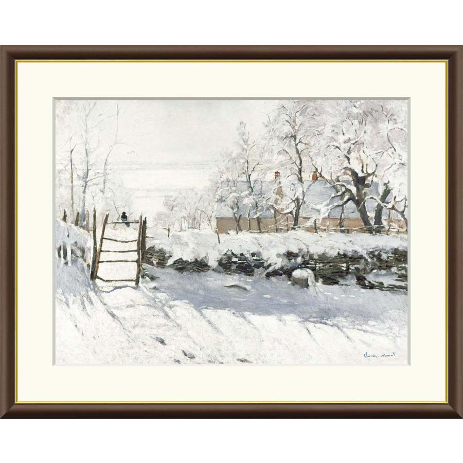 モネ カササギ （F6サイズ）（紐・フック付） 約横52×縦42cm インテリアアート（額絵） 世界の名画 g8032 J1-026 額入り アート リビング 玄関 : 結納屋さん - 通販 ...