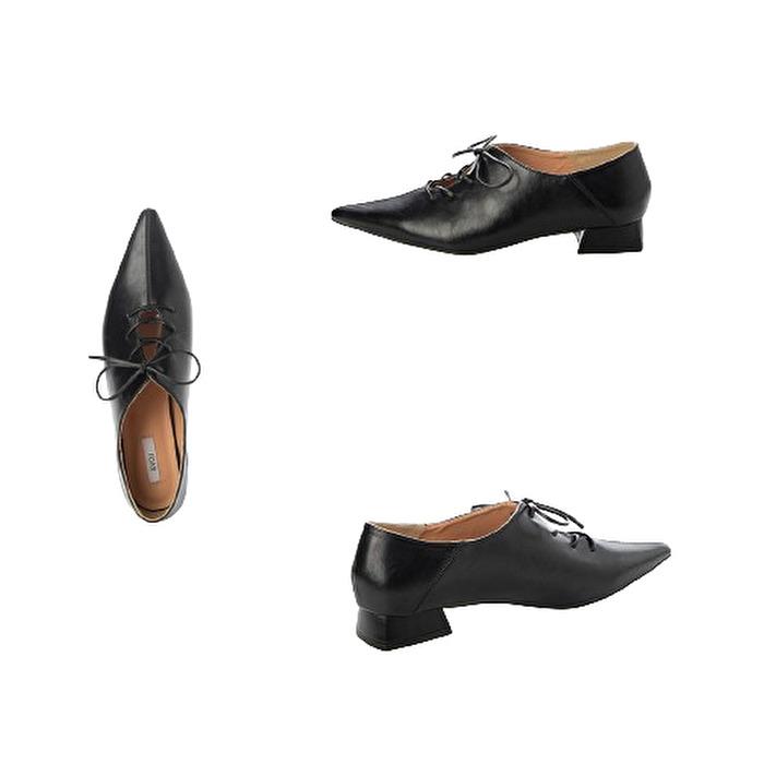 EVOL イーボル ソフト ポインテッド レースアップ パンプス IW5346 レディース シューズ 靴 ポンテッドトゥ ローヒール : 結い ...