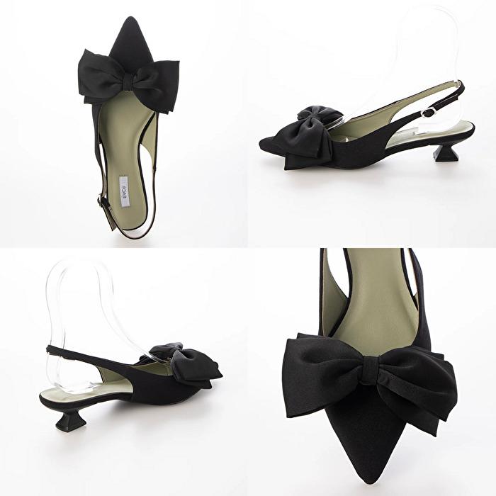 EVOL イーボル 取り外し可 リボンバックバンドパンプス IX5445 レディース カジュアル シューズ パンプス パーティー デザイン ...