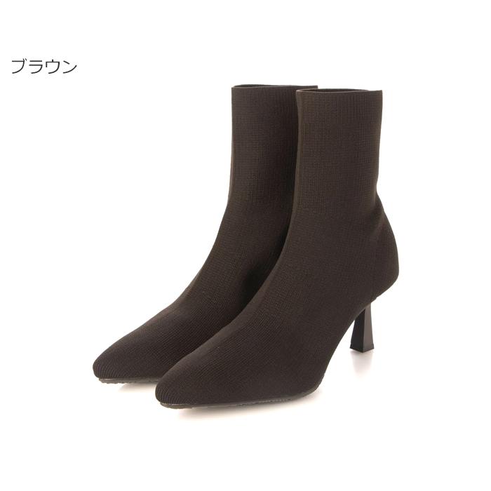 EVOL イーボル 7cmヒール ポインテッドトゥ ニットストレッチブーツ IT9867 デザインヒール レディース シューズ 靴 : 結い輪堂 - 通販 - Yahoo!ショッピング