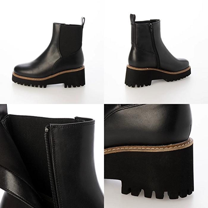 EVOL イーボル 6.5cm厚底ソールサイドゴアショートブーツ IX5512 ショート ブーツ レディース シューズ 靴 : hsi ...