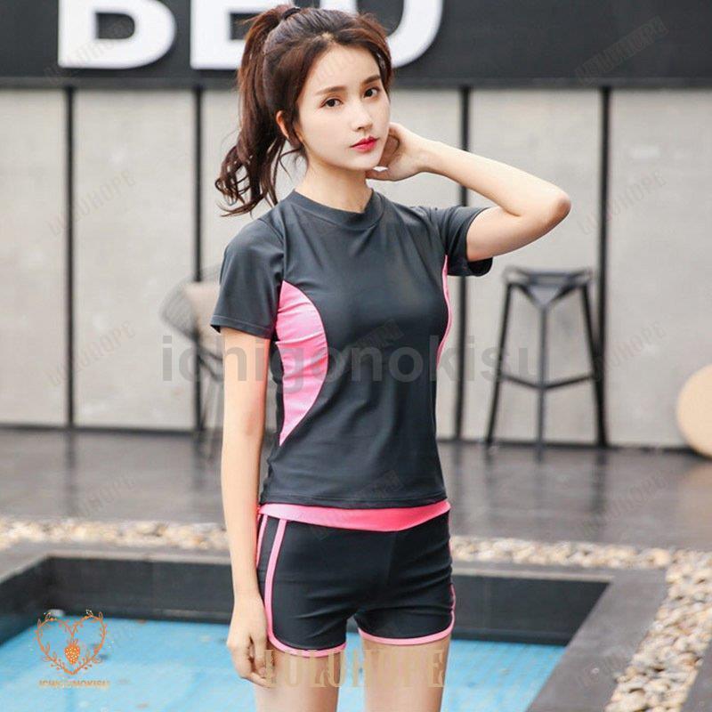 フィットネス水着 レディース セット 半袖 フィラ スイムゴーグル付き 2点セット 水着 女性用 セパレート水着 大きいサイズ 体型カバー :Heart441yy2904:Yuj Shop ...