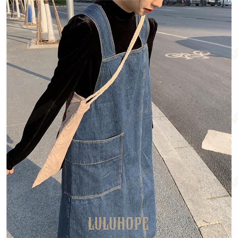 ブランド登録なし サロペット デニム オーバーオール レディース スカート ワンピース オールインワン ジャンパースカート シンプル 無地 体型カバー : Yuj Shop - 通販 ...