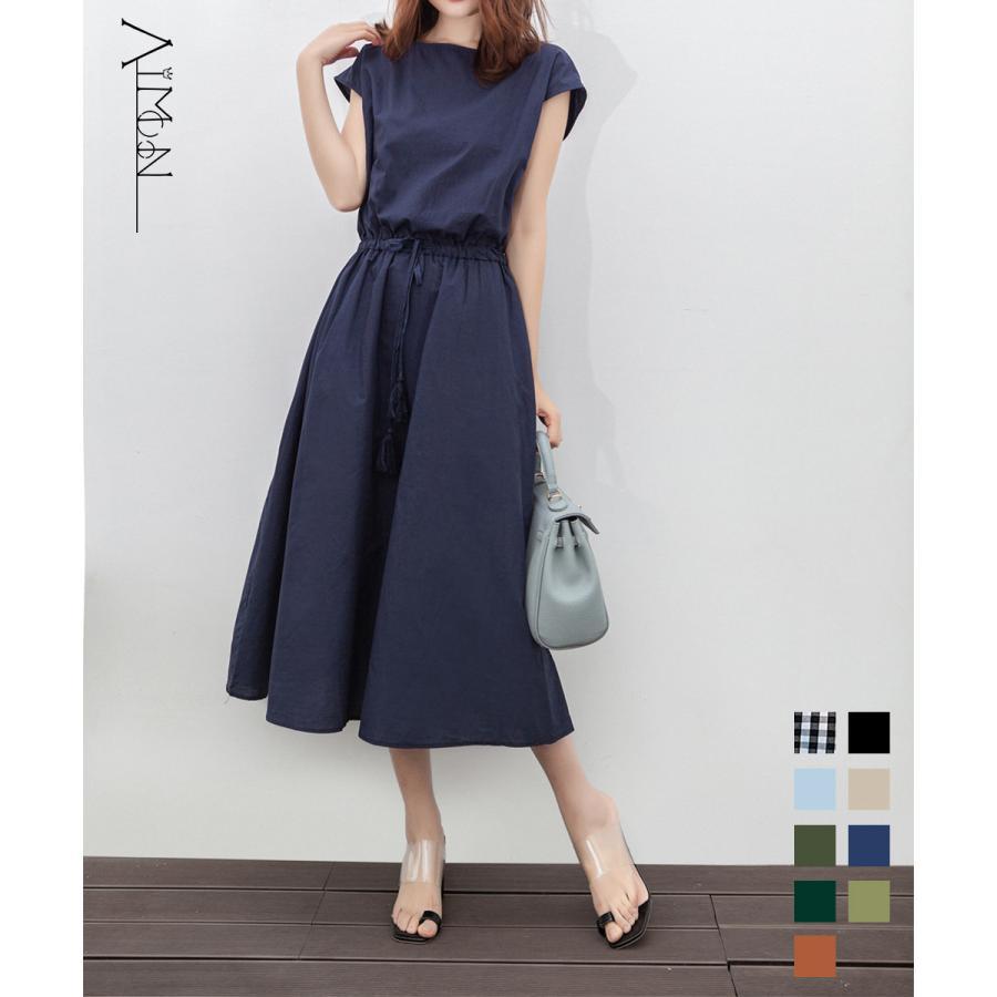 リネンワンピース フレンチスリーブ : YUKストア - 通販 - Yahoo!ショッピング