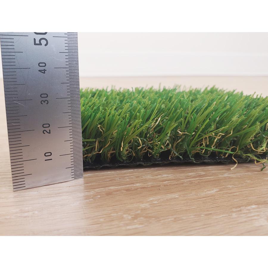 (カットサンプル) リアル人工芝 トヨグラス プレミアム25 リリカラ TG-88504 巾100cm（約10cm×8cmサイズ） : 床材 ...