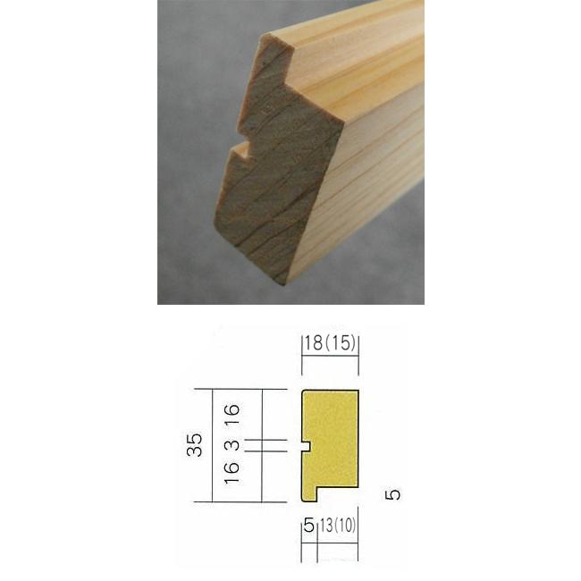 レッドパイン腰見切り お取寄せ商品 レッドパイン無垢材 上小無節A品 クリアー塗装 幅35×長さ1950×厚み18/15mm 18ミリ厚 15ミリ厚 5枚 H-KMK-R-J-18-5S ...