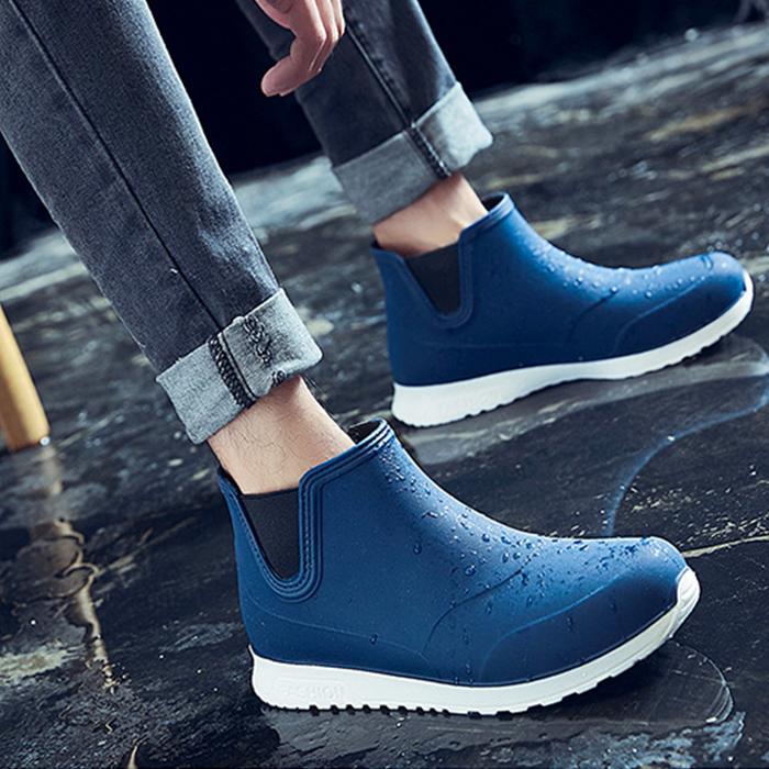 レインブーツ メンズ ショート レインシューズ 雨靴 防水 長靴 おしゃれ 無地 :a0309bbit09:カオリツキ - 通販 - Yahoo!ショッピング