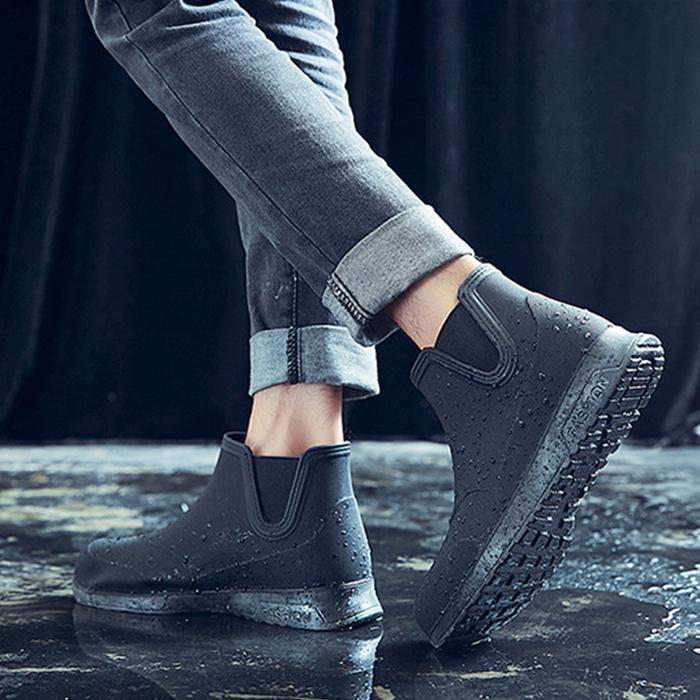 レインブーツ メンズ ショート レインシューズ 雨靴 防水 長靴 おしゃれ 無地 :a0309bbit09:カオリツキ - 通販 - Yahoo!ショッピング