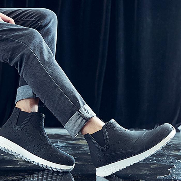 レインブーツ メンズ ショート レインシューズ 雨靴 防水 長靴 おしゃれ 無地 :a0309bbit09:カオリツキ - 通販 - Yahoo!ショッピング