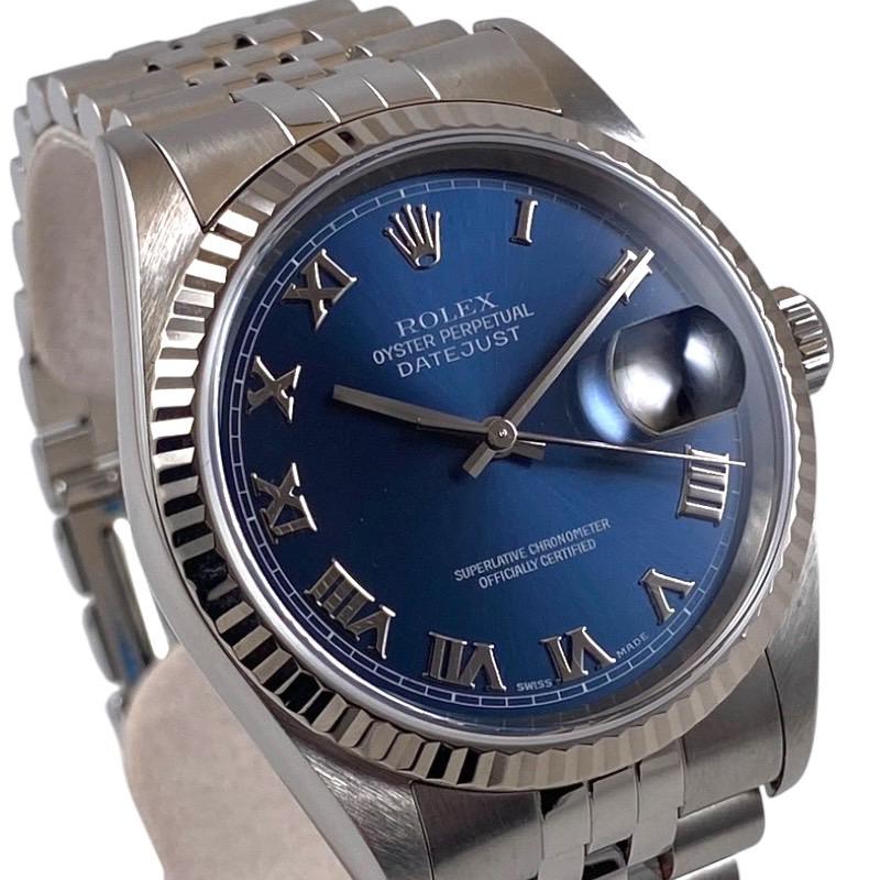 【ROLEX】ロレックス デイトジャスト36 16234 腕時計 SS/WG メンズ ホワイトゴールド 青文字盤 ブルー ローマン 中古 : 24007707-08 : YUKICHIストア ...